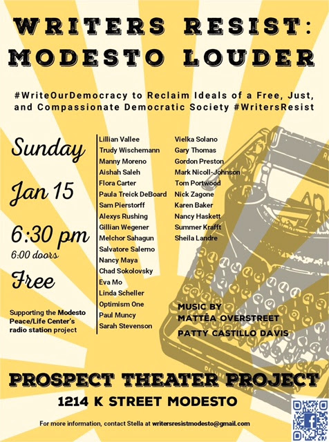 Writers Resist: Modesto Louder! – Modesto-Stanislaus Poetry Center