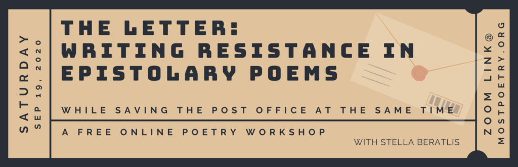 Summer Poetry Workshop Series: Writing Resistance with Epistolary Poems ...