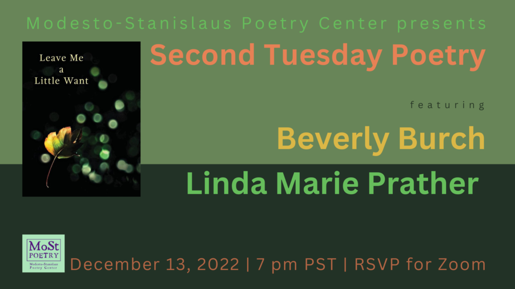 Second Tuesday Poetry featuring Beverly Burch and Linda Marie Prather ...